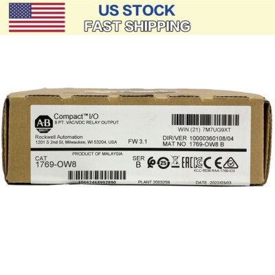 New AB 1769-OW8 Ser B Compact I/O 8 Pt VAC/VDC RELAY Output Module ...