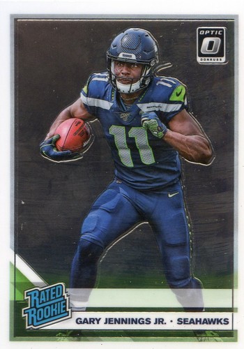 2019 PANINI DONRUSS OPTIC RATED ROOKIE RC GARY JENNINGS JR. SEAHAWKS NO ...