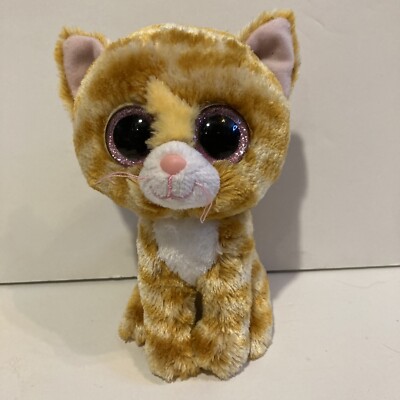 Ty 2014 TABITHA Tabby Cat Beanie Boo Pink Glitter Eyes - 6” | eBay