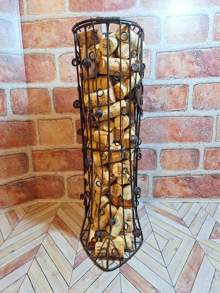 Wire High Heel Shoe Wine Cork Cage Filled With Corks Pre-owned | eBay