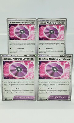 Pokemon TCG Technical Machine: Devolution 177/182 Paradox Rift 4 Cards ...
