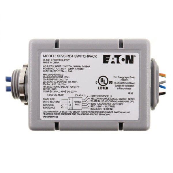 Eaton 20A 24V Heavy-Duty Switchpack Occupancy Sensor (SP20-RD4) for ...