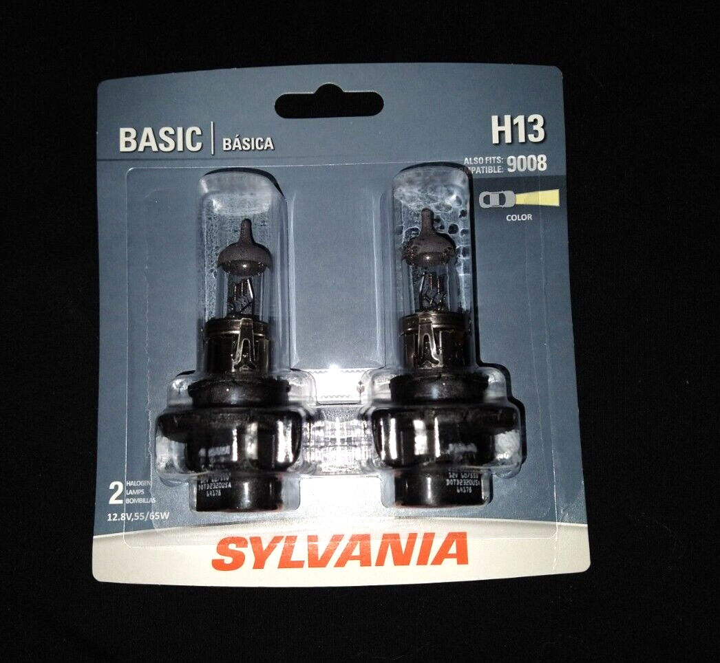 SYLVANIA 9008 H13 NEW HEADLIGHT BULB NEW 55/65W BASIC HALOGEN PAIR | eBay