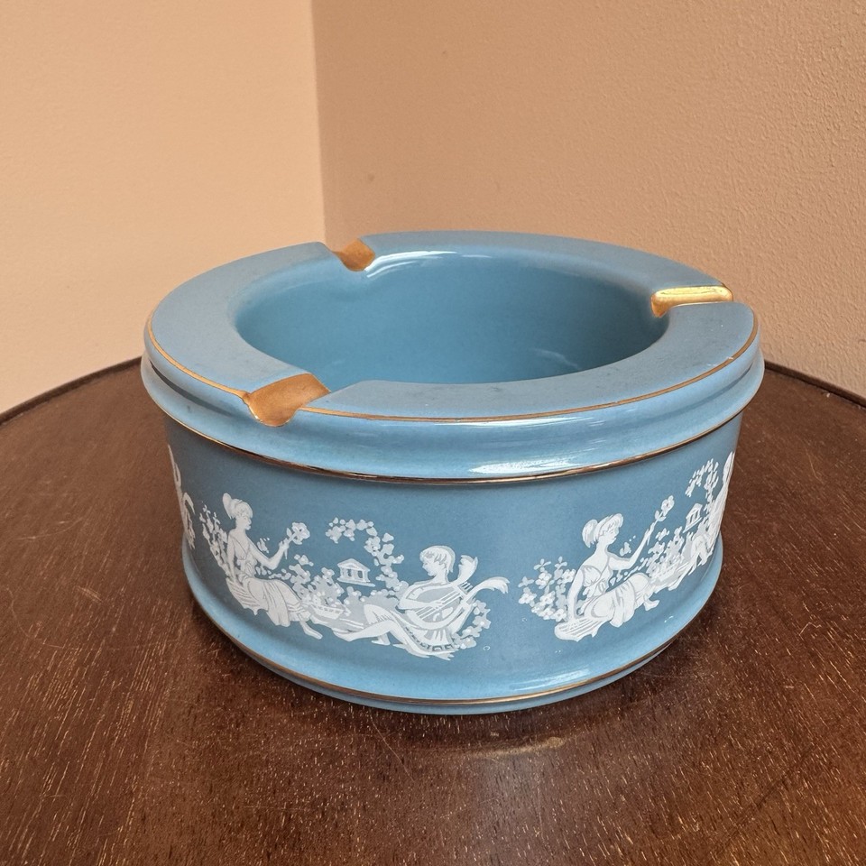 Antique Blue Ashtrays