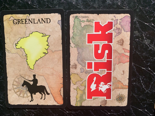 Risk 2015 Greenland TERRITORY CARD Game Replacement Piece / Part HASBRO ...