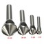 4 Pcs Chamfer Countersink Deburring Drill Bits Set Cutting Metal Tool ...