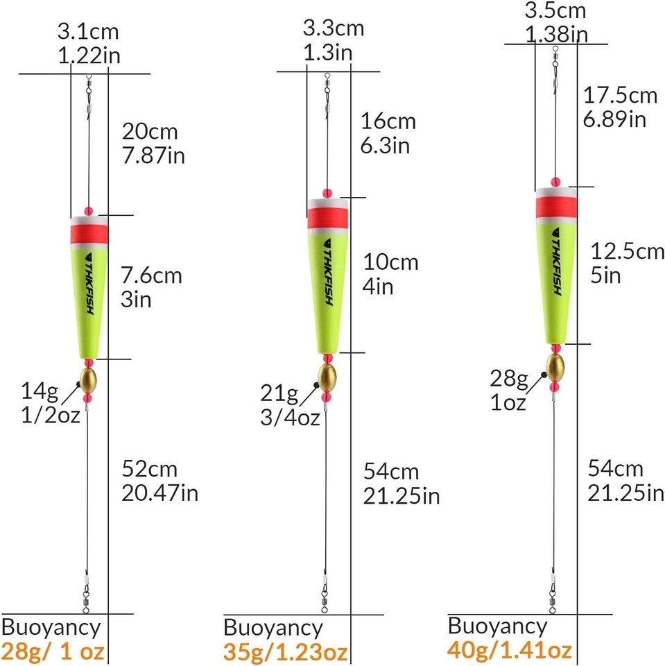 4Pcs Fishing Floats Bobbers Fishing Popping Cork Trout Float Rig ...