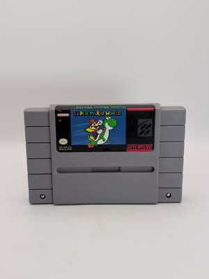 Authentic Super Mario World Cart Only Super Nintendo SNES CLEANED AND ...