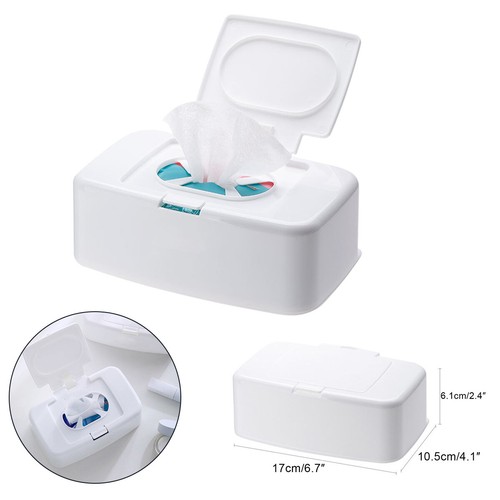 Wet Tissue Box Dispenser With Lid Button Type Wipes Napkin Storage Box ...