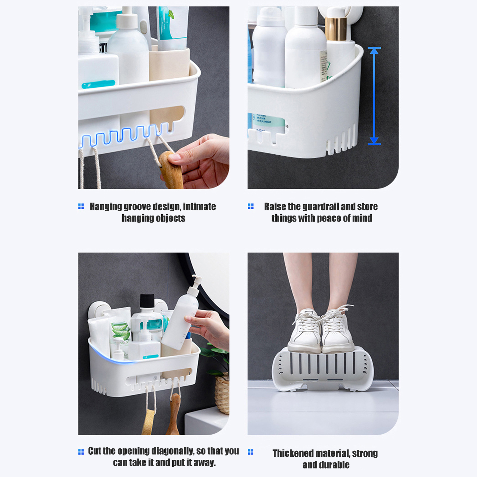 Kitchen Storage Shelf Hollow Bottom Organization Powerful Waterproof ...