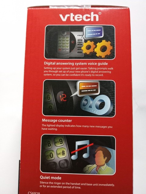 VTech CS6929-2 DECT6.0 2-Handset Cordless Answering Machine for sale ...