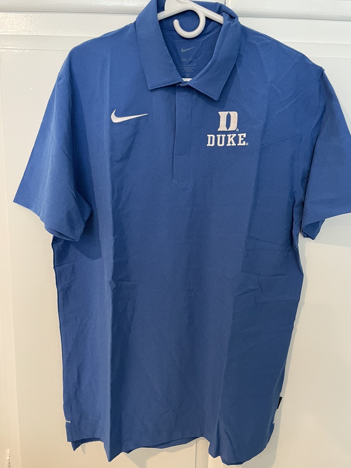 Official Nike Duke Blue Devils Coach Performance Mens Polo Shirt Royal ...