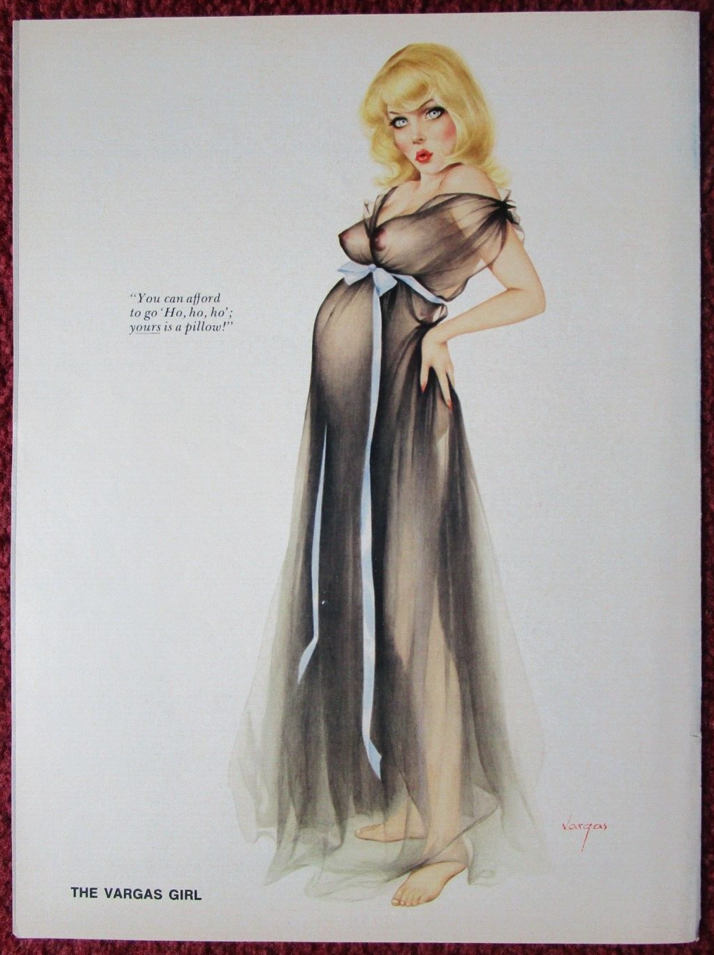 Vintage Original Alberto Vargas Sexy Girl Magazine Pin Up Art ~ Ho Ho