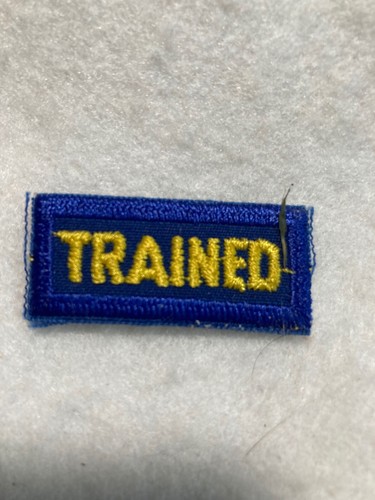 (rt7) Boy Scouts - small "Trained" patch | eBay