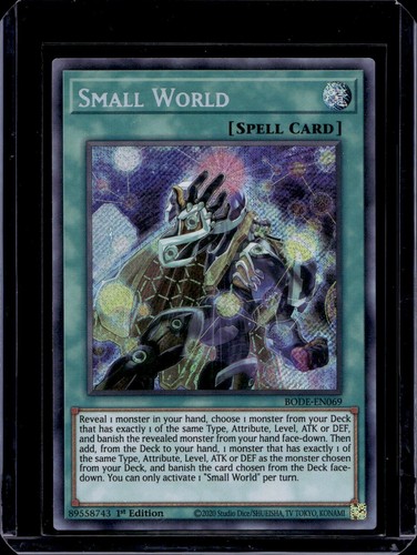 Yugioh Small World BODE-EN069 Secret Rare 1st Ed NM | eBay