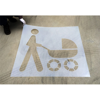 PARENTS WITH PRAMS Stencil / Car Park Stencil / Marking Stencil - 800mm ...