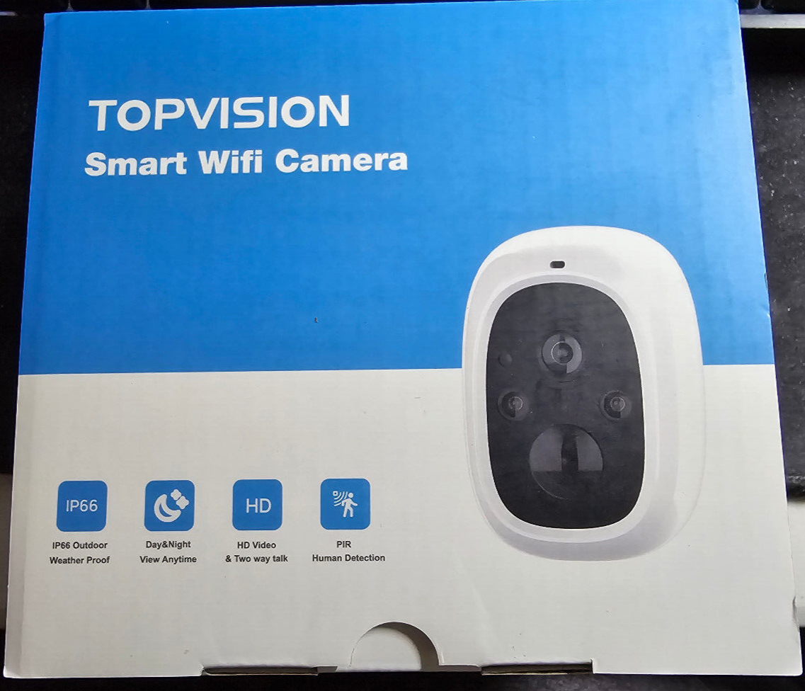 TOPVISION Wireless Security Camera, 2K WiFi Camera with Outdoor Night ...