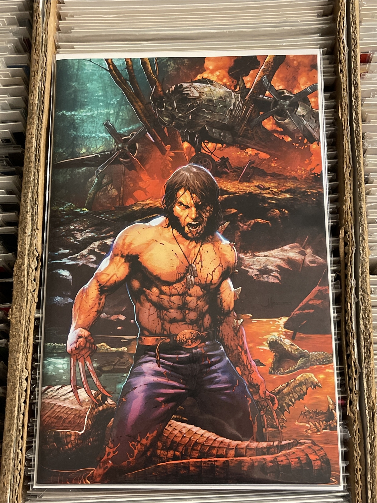 WOLVERINE #4 JAY ANACLETO VIRGIN VARIANT COVER 2020 alligator crocodile ...