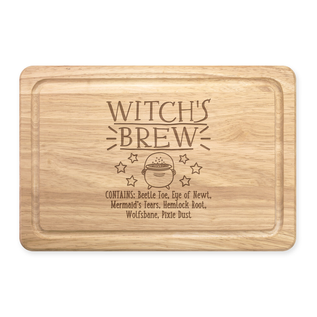 Witch's Brew Rectangular Wooden Chopping Board Funny Joke Magical ...
