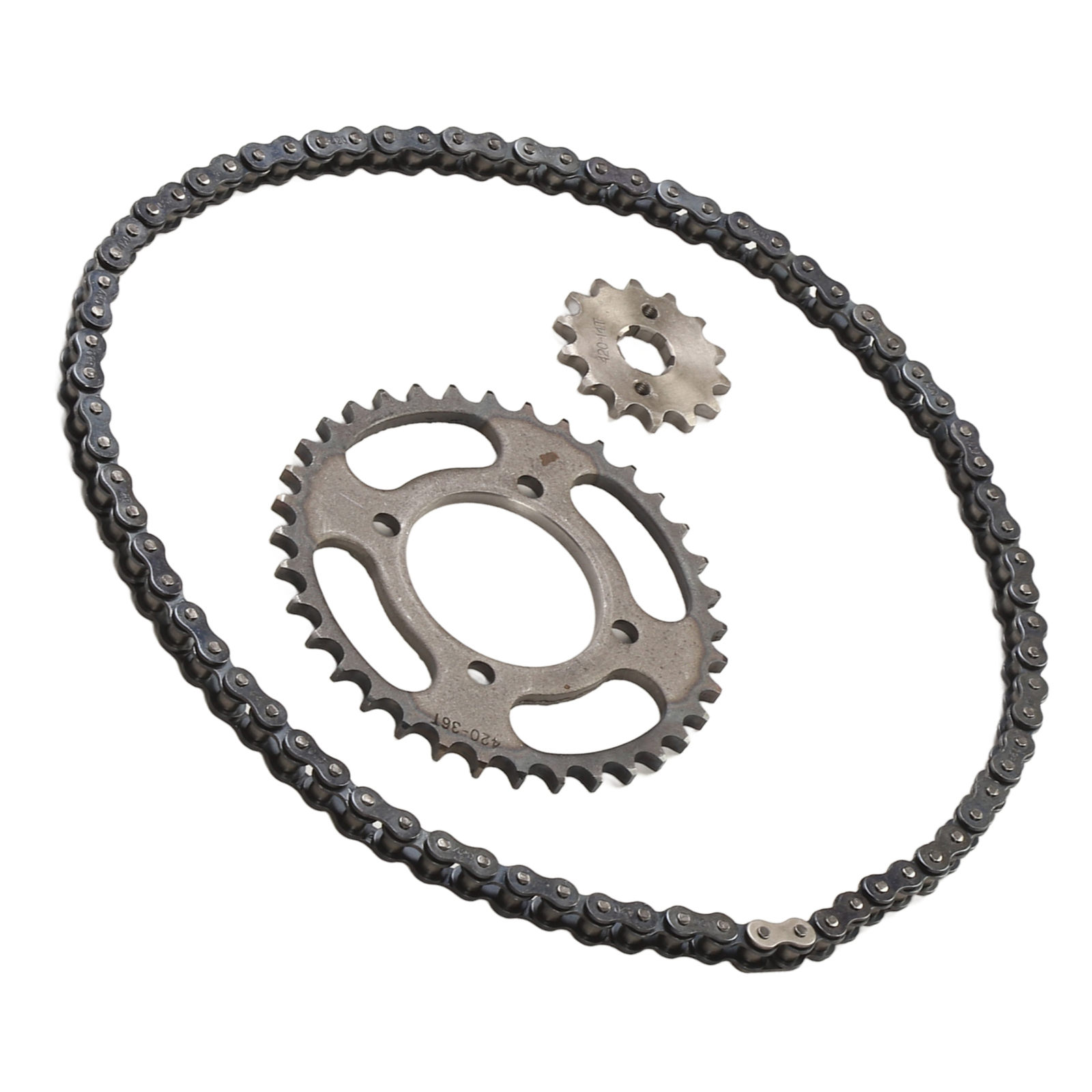 420 14T 36T Front Rear Sprocket Chain Replacement 76 Links Chain Steel ...