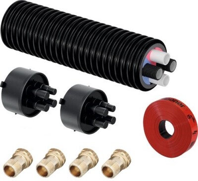Fernwärmeleitung Erdleitung Heizung Uponor Ecoflex Wärmepumpe Twin HP ...