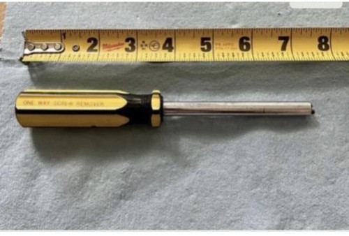ONE WAY TOOL SCREW REMOVAL #8925 #8-10 7 1/4" LONG VINTAGE | eBay