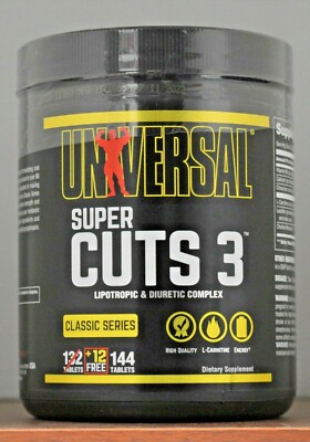 Universal Nutrition Super Cuts 3 Lipotropic Diuretic Complex 144 ...