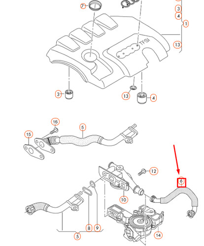 NEW OEM AUDI A3 8P BREATHER VENT HOSE 06J103221 GENUINE | eBay