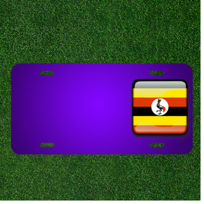 Custom Personalized License Plate With Add Names To Uganda Flag Country ...