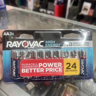 24 Rayovac High Energy AA Batteries Alkaline (1-BLK-7) | eBay