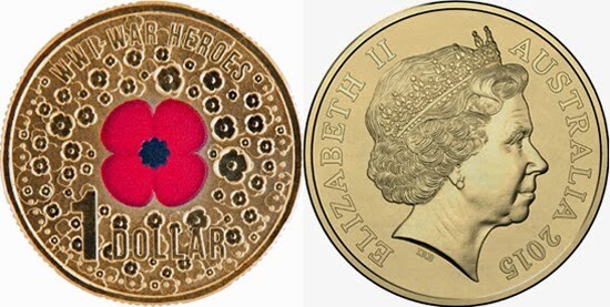 2015 One Dollar $1 Red Poppy WW1 Anzac Coin carded | eBay