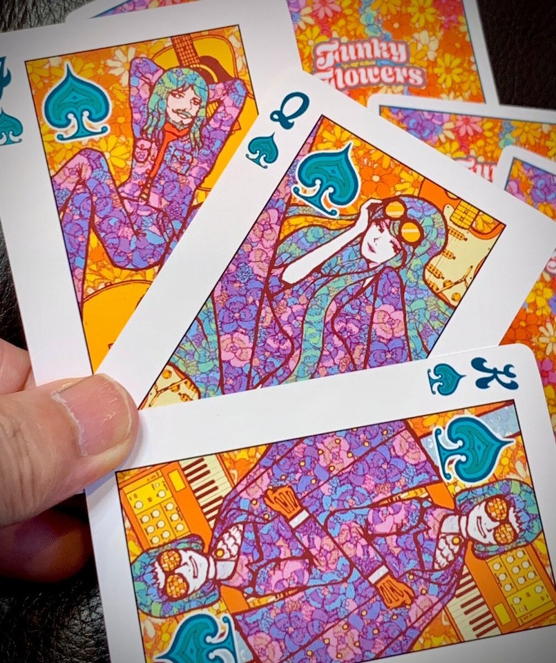 Bicycle Funky Flowers Playing Cards Deck designed by Yasuyuki Honne ...