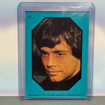 1983 Topps Star Wars Return of the Jedi Sticker #21 Luke Skywalker Blue ...