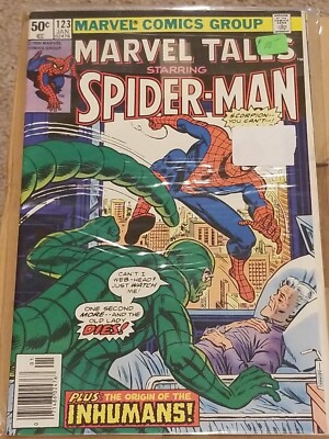 Marvel Tales Spiderman Inhumans #123 Newsstand Edition | eBay