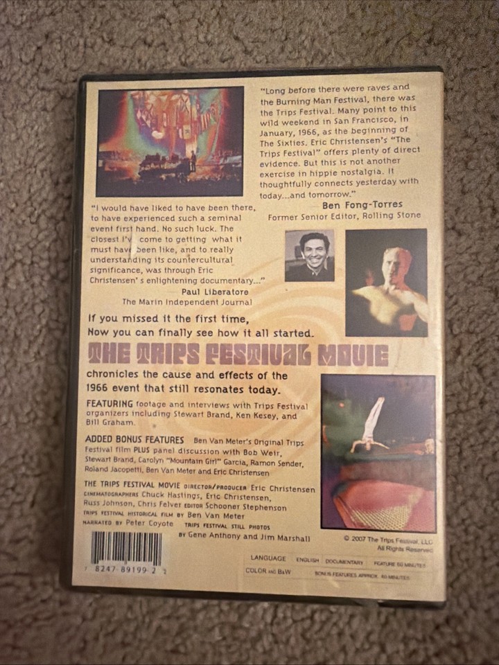NEW Trips Festival 1966: The Movie (DVD, 2007) Ken Kesey Hippie SEALED ...