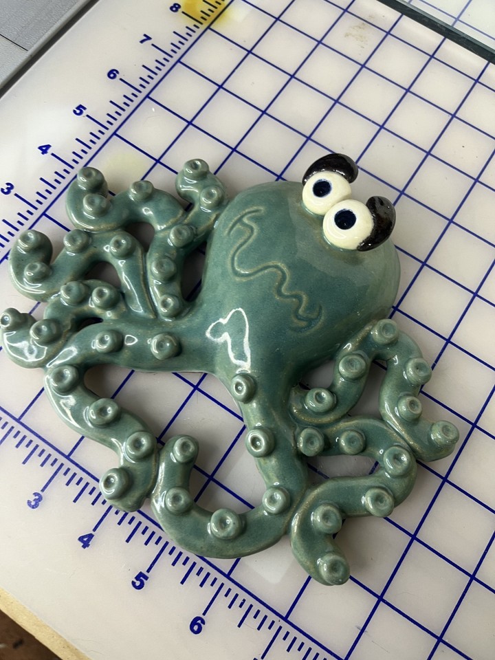 #A345 - Romanick pottery Delaware Octopus wall hanging | eBay