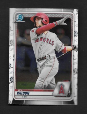 2020 Bowman Chrome WIL WILSON Chrome Prospects -LOS ANGELES ANGELS- # ...