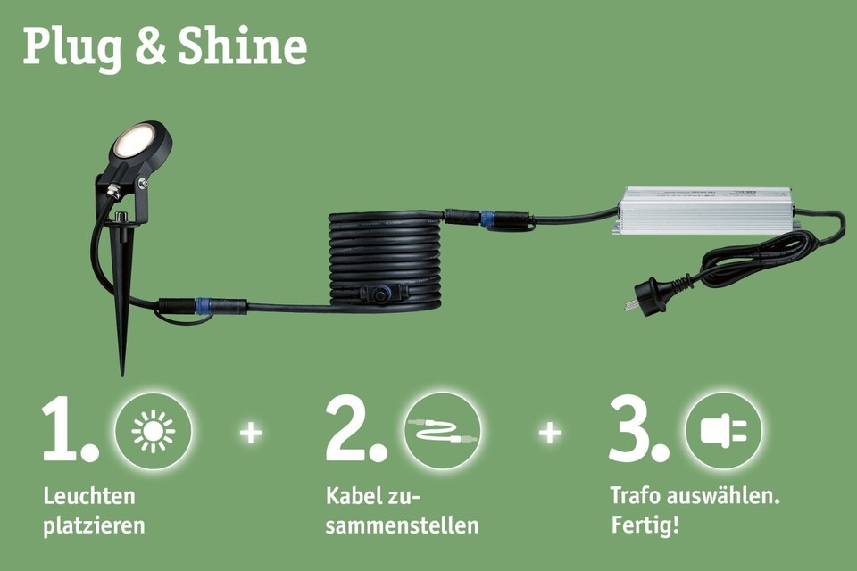 Paulmann LED Garten Licht Objekt STERN Plug & Shine Weiß Kunststoff ...