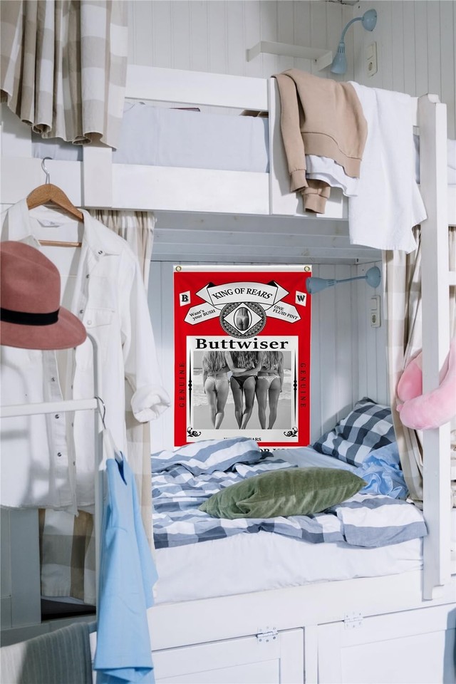 Buttwiser King of the Rears Flag 5x3Ft - Novelty College Funny Dorm ...