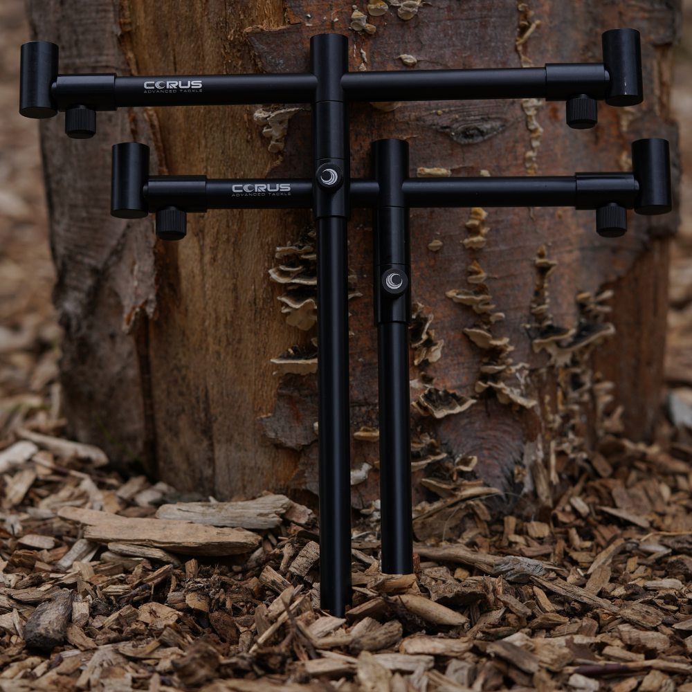 Black Buzz Bar Set Carp Fishing Bank Sticks Extendable Buzz Bars Corus ...