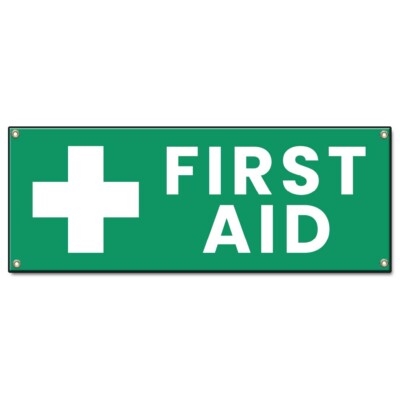 First Aid Cross Banner Concession Stand Food Truck Single Sided | eBay