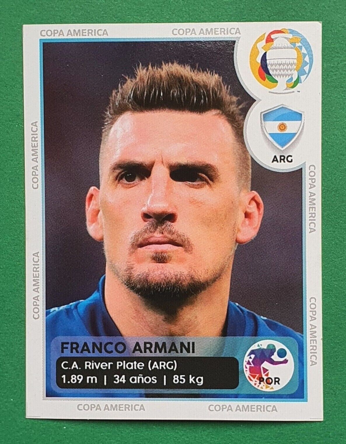 2021 EM Copa America #025 FRANCO ARMANI Argentina Soccer Team Sticker ...