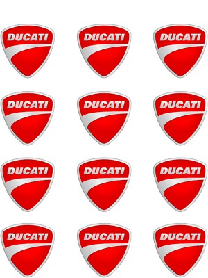 DUCATI - EDIBLE ICING CUP CAKE TOPPERS - 5CM EACH - X 12 - uncut sheet ...