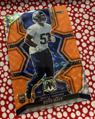 2022 Panini Mosaic Football #385 Boye Mafe Orange Prizm Rookie RC ...