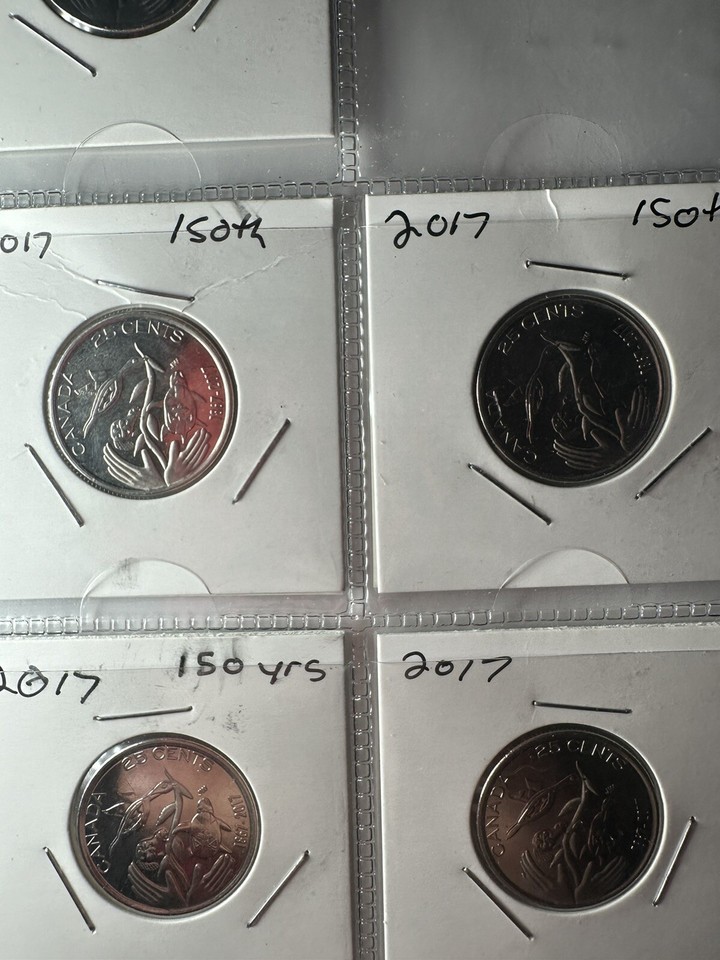 Canada 1867 - 2017 Canadian Quarter 150th Anniversary Commemorative ...