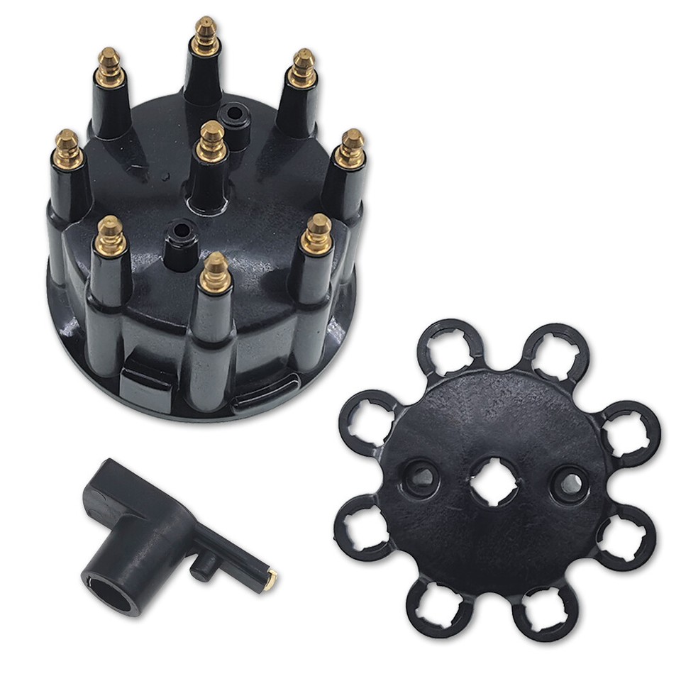 V8 CHEVY GM FORD DODGE Ready-To-Run/Pro Billet Distributor Cap&Rotor ...