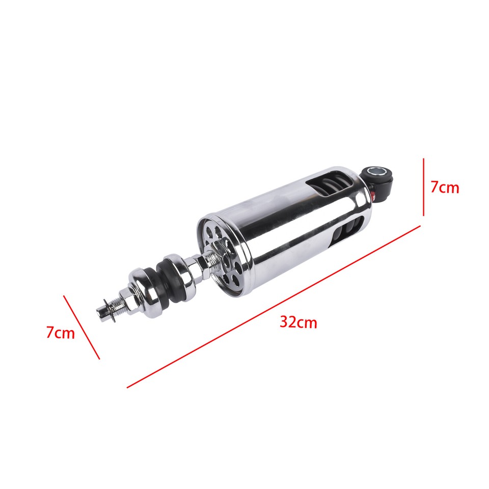 Rear Suspension Shocks Chrome Adjustable for Harley Softail FLST FXST ...