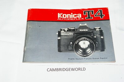 KONICA T4 SLR CAMERA INSTRUCTION MANUAL GUIDE BOOK GENUINE ORIGINAL | eBay