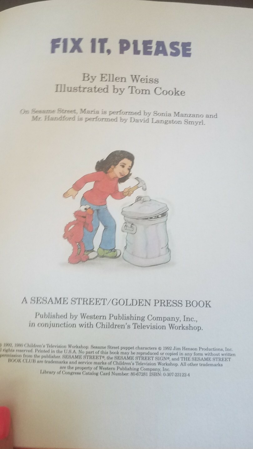 Fix It, Please : Featuring Jim Henson's Sesame Street Muppets by Ellen ...