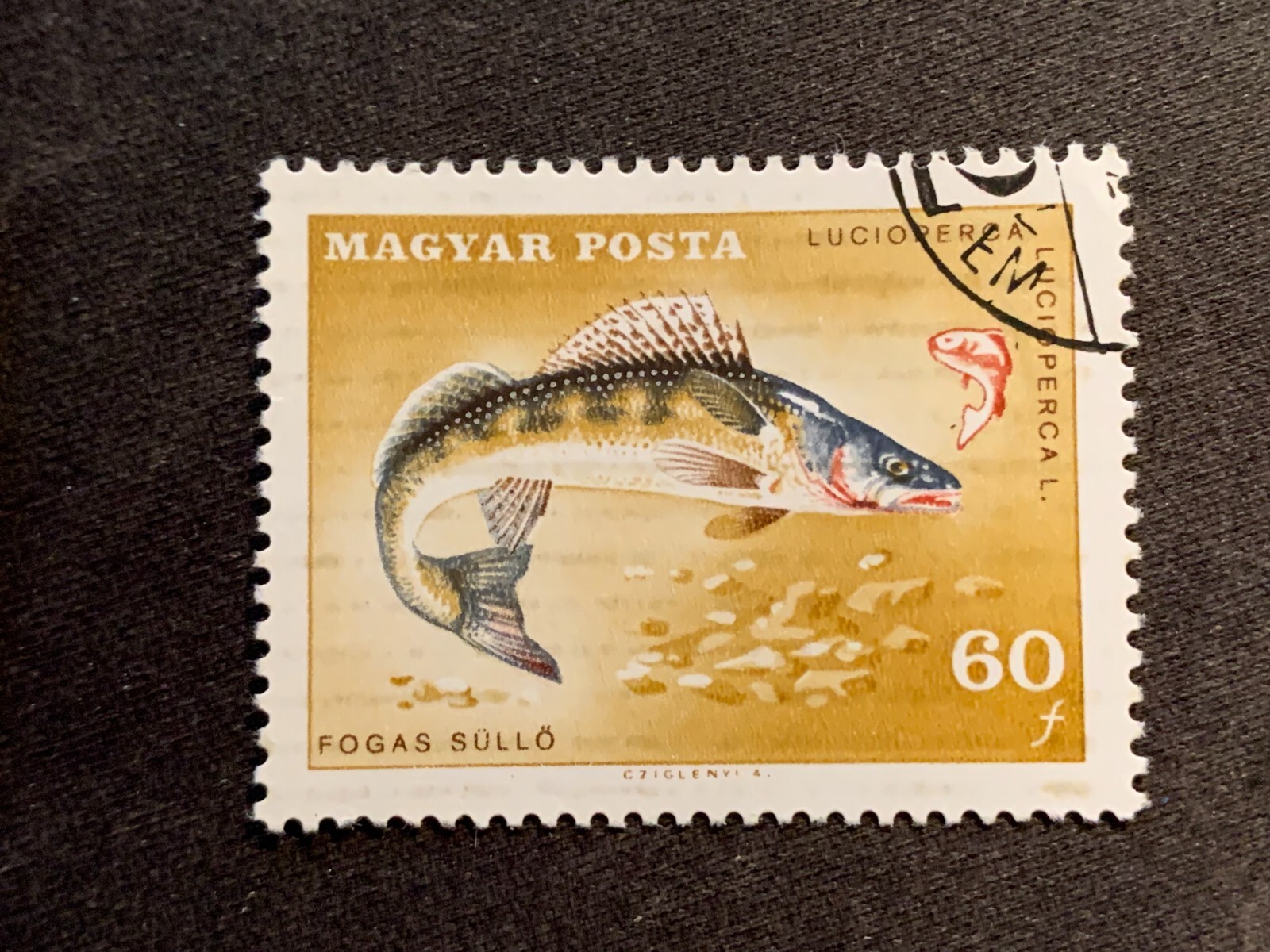 HUNGARY MAGYAR POSTA 1967 14TH CONGRESS OF ANGLERS CIPS FISH 60F FOGAS ...